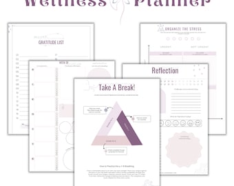 Printable Wellness Planner Printable PDF A4 Size Instant Download - Etsy