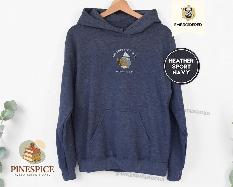 Can’t Spell Cool Without COO Hoodie, Funny Pigeon, Bird Humor Cozy Meme ...