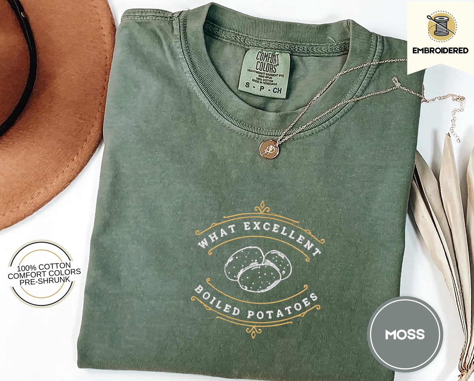 Excellent Boiled Potatoes Pride and Prejudice Shirt, Embroidered ...