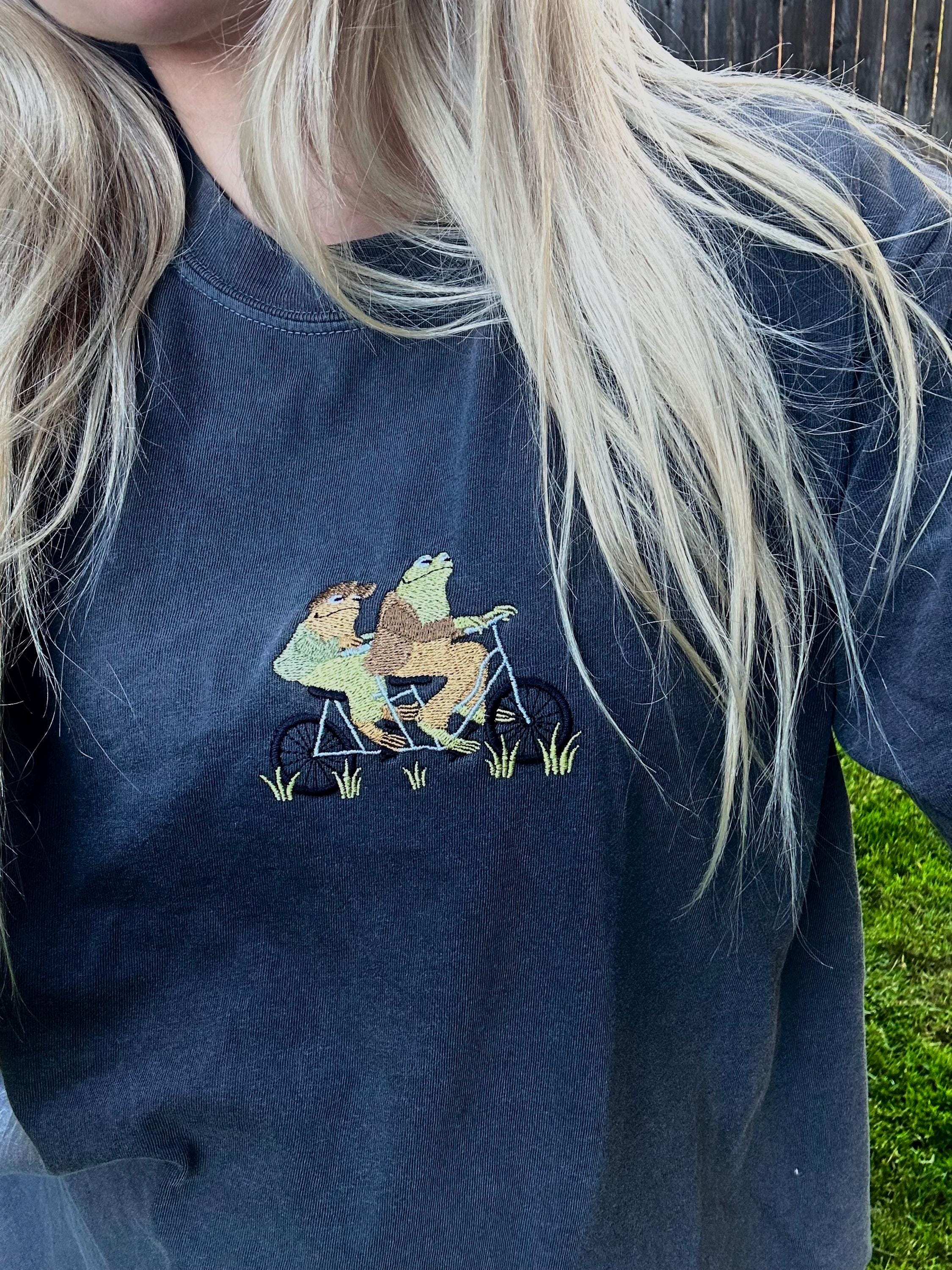 Frog and Toad Embroidered Comfort Colors® T-shirt – Wholesome Bookish ...