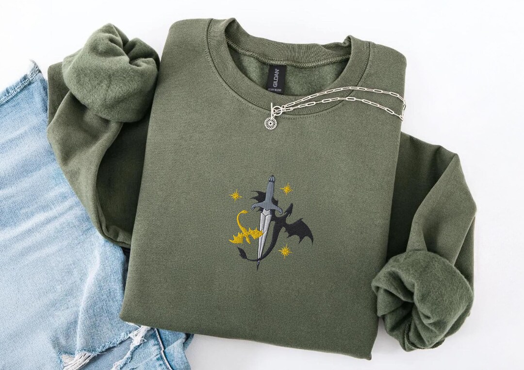 Tairn and Andarna Dagger, Fourth Wing Merch Sweatshirt, Dragons ...
