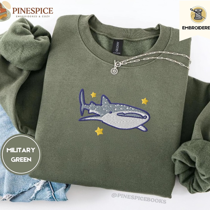 Whale Shark Crew Sweatshirt - Etsy UK