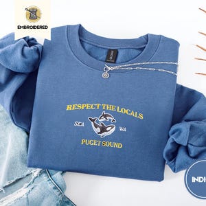 Respect the Locals Puget Sound Embroidered Orcas Seattle Washington ...