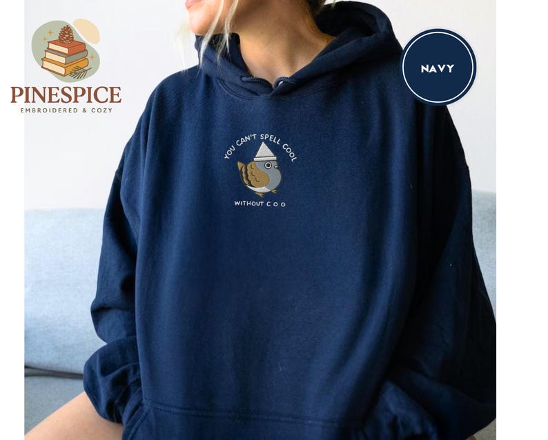Can’t Spell Cool Without COO Hoodie, Funny Pigeon, Bird Humor Cozy Meme ...