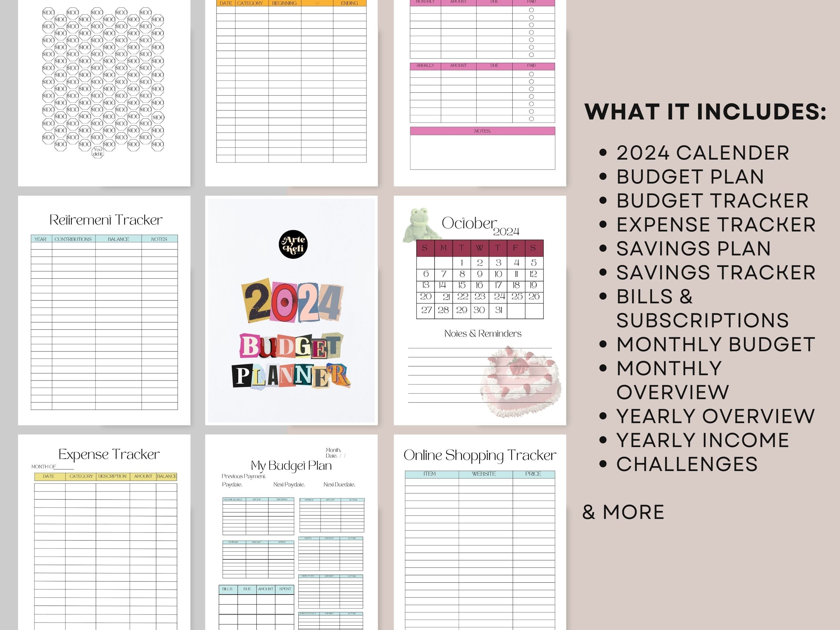 Printable Budget Planner Finance Tracker Editable Planner - Etsy