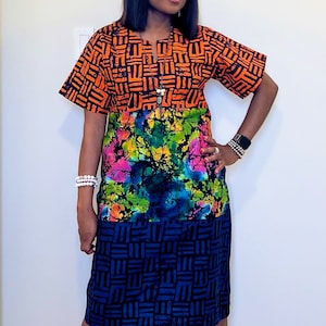 African Print Shift Dresses | Short Ankara Dress | Short Ankara Shift ...