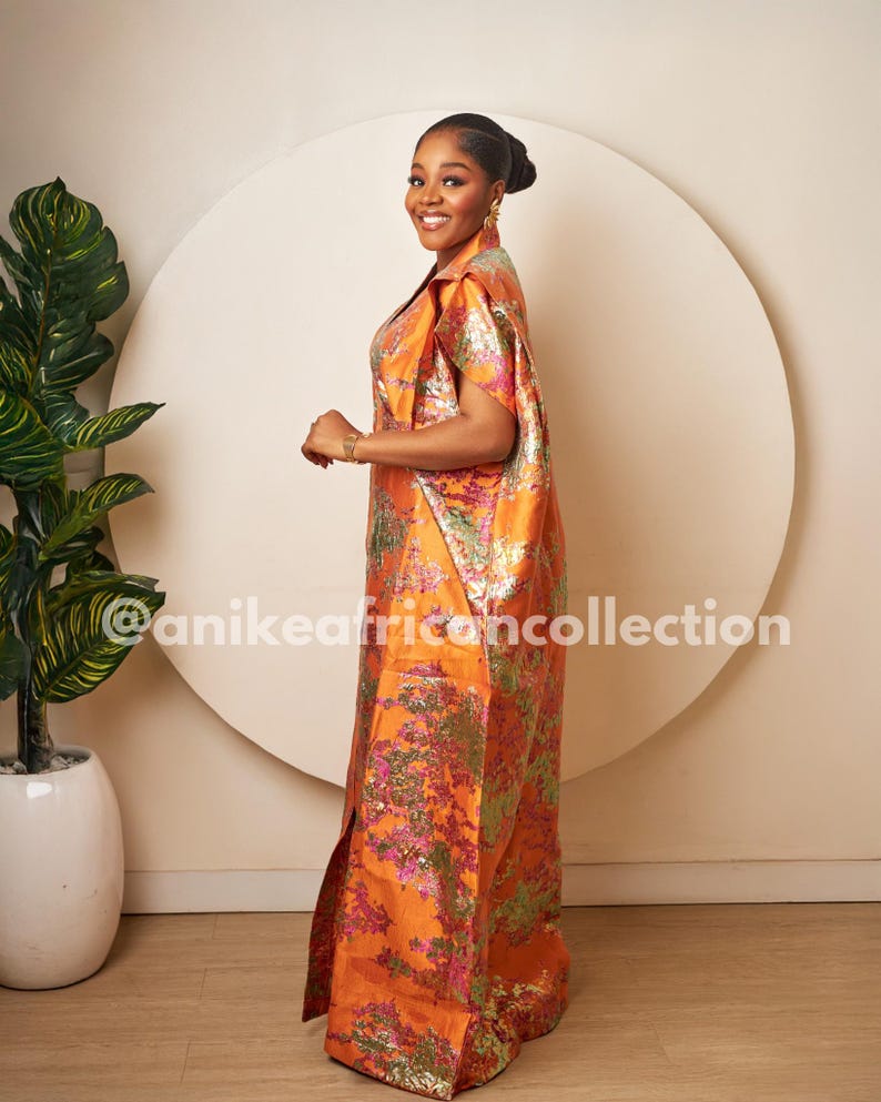 African Brocade Boubou Dress| Rich Aunty Danshiki|nigerian Dress Bubu ...