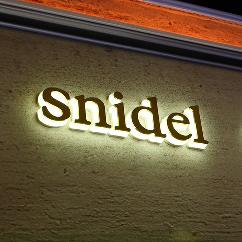 Backlit Business Sign Laser Cut Sign Custom Backlit Sign Metal Sign ...