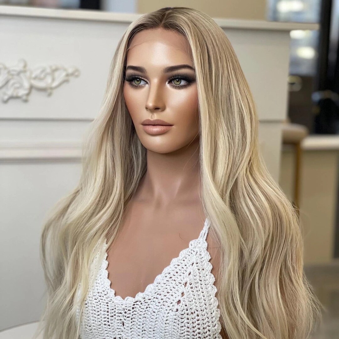 Luxury European Hair Wig Blonde Hi-def Natural Wave Sabathne - Etsy