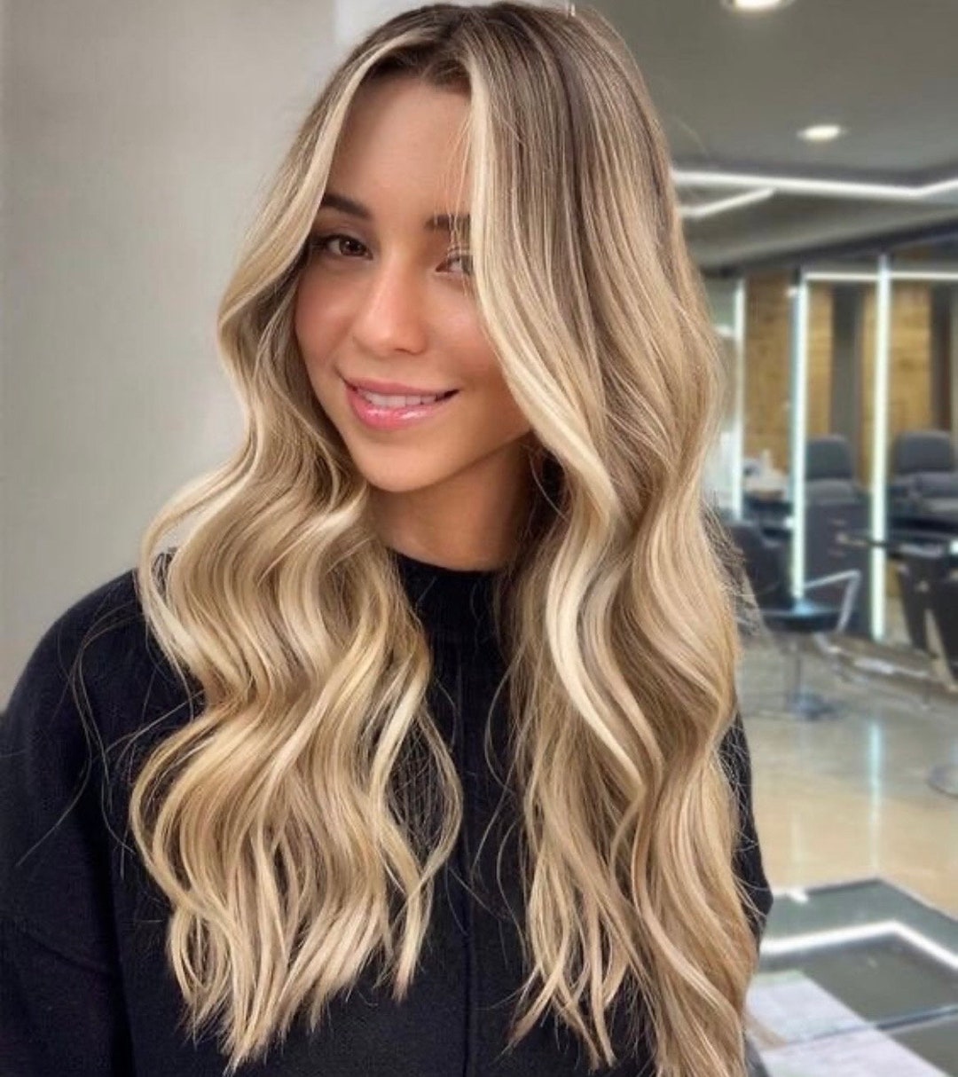 Luxury European Hair Wig Blended Blonde With Light Brown Balayage Ombre ...