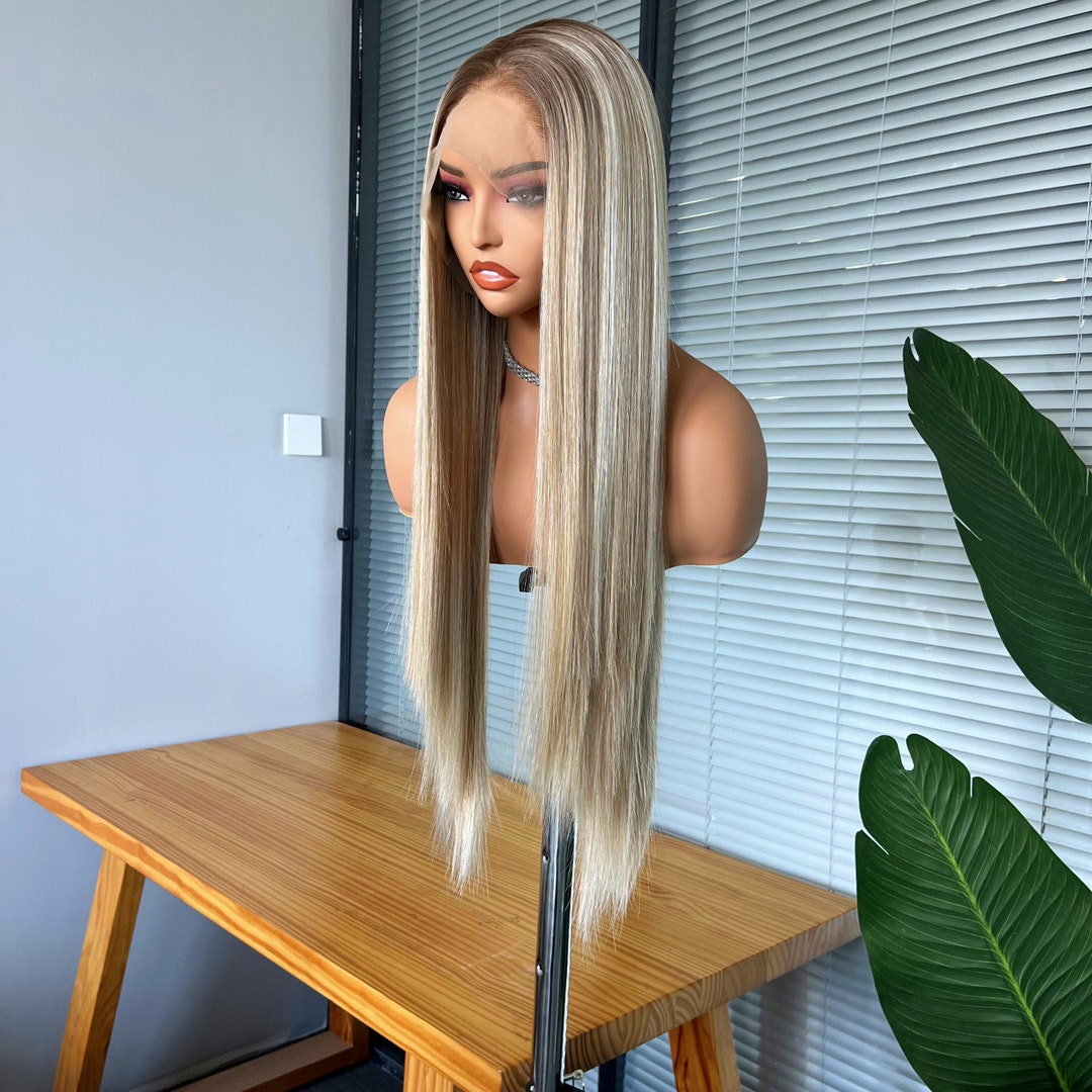 Highlight Ash Blonde Layered Wig Stacy - Etsy