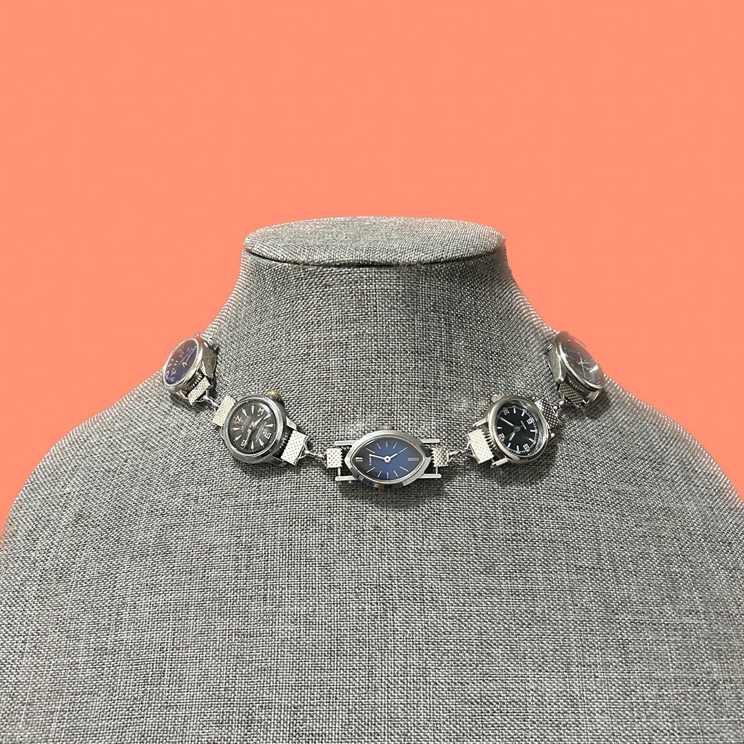 Handmade Repurposed Vintage Watch Necklace / Clock Choker - Etsy
