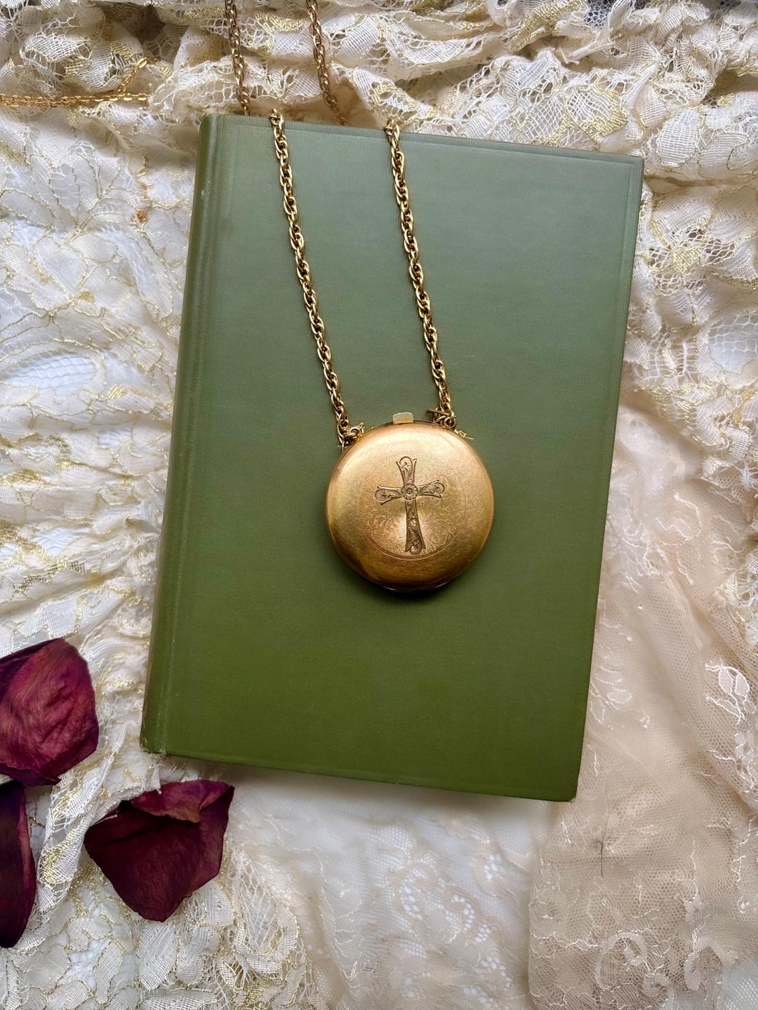 Antique Catholic Pyx Pendant C. 1901 | 10K Gold Filled | Devotional ...