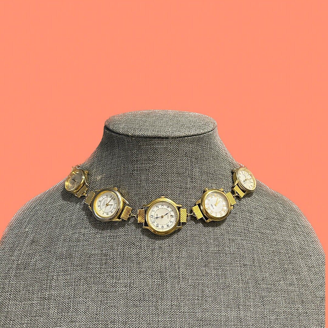 Handmade Repurposed Vintage Clock Choker / Watch Necklace - Etsy