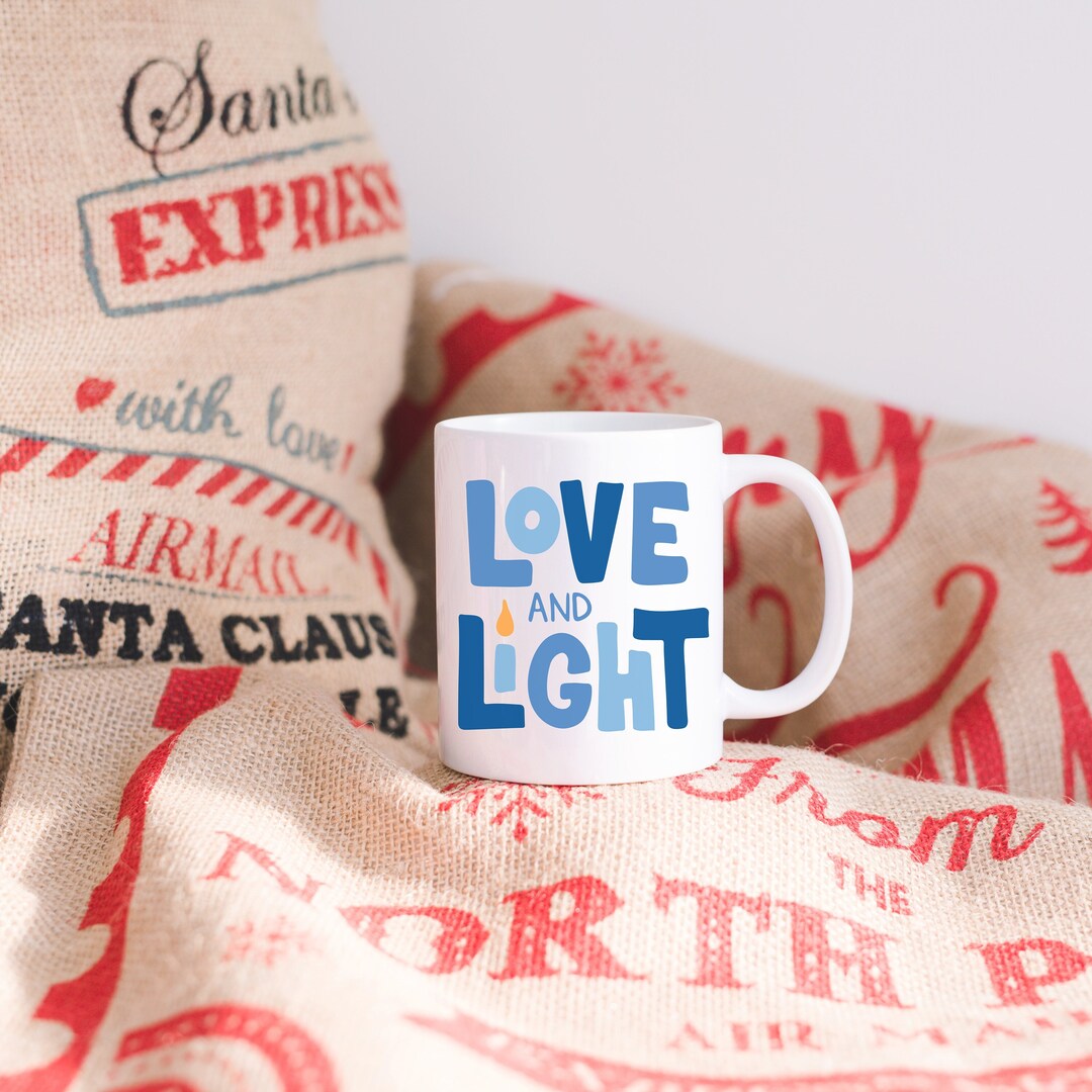 Custom Love and Light Mug Personalized Hot Chocolate Mug Cute Holiday ...