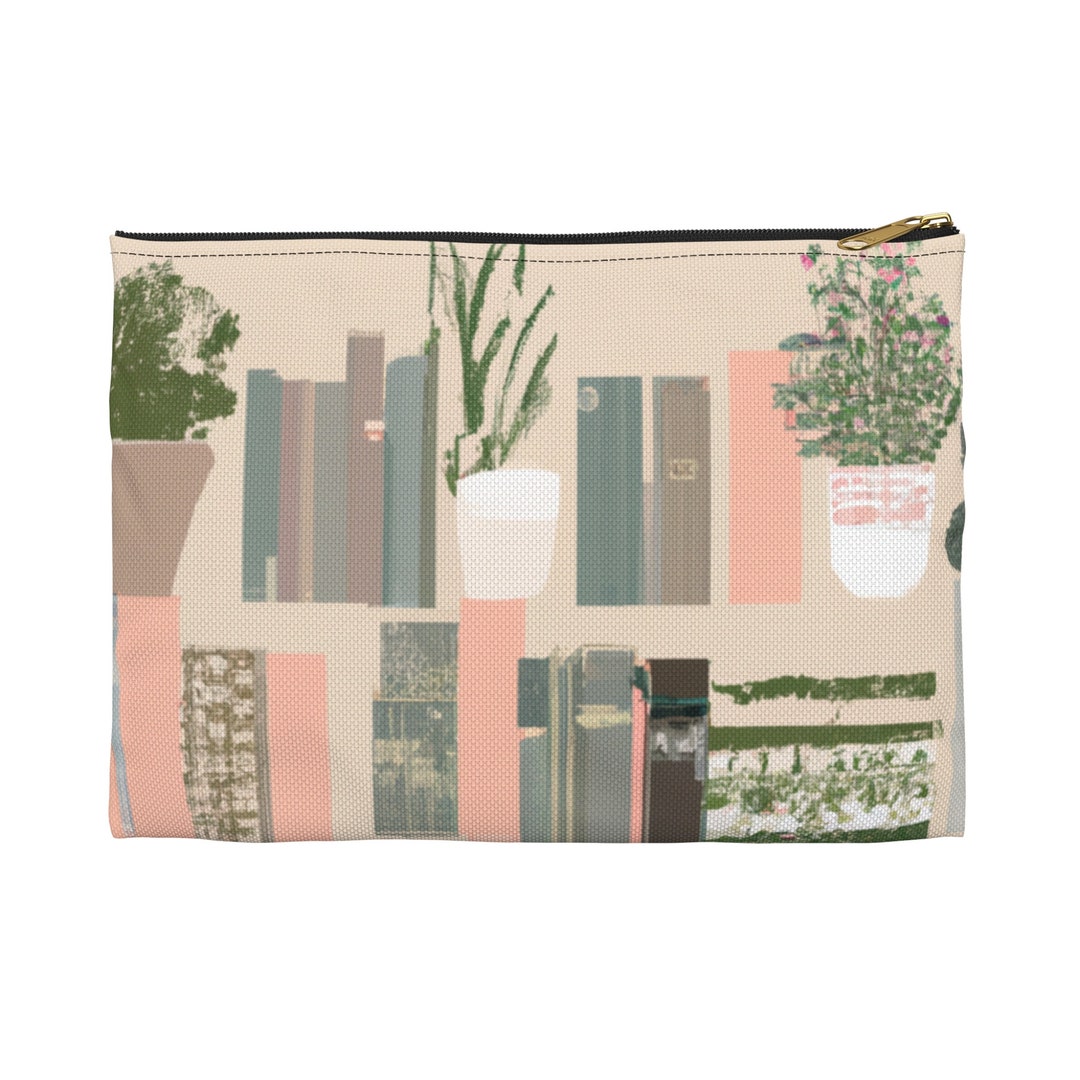 Book and Plant Accessory Pouch Mini Makeup Pouch Plant - Etsy