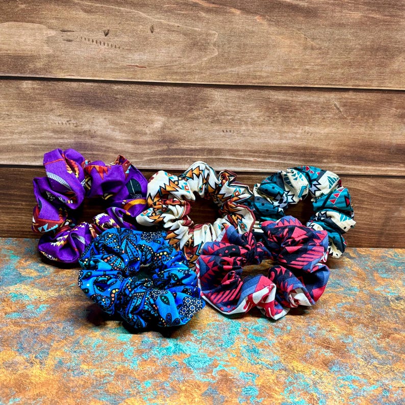 Handmade Native American Made Hair Scrunchies | Pony Tail | Indigenous ...