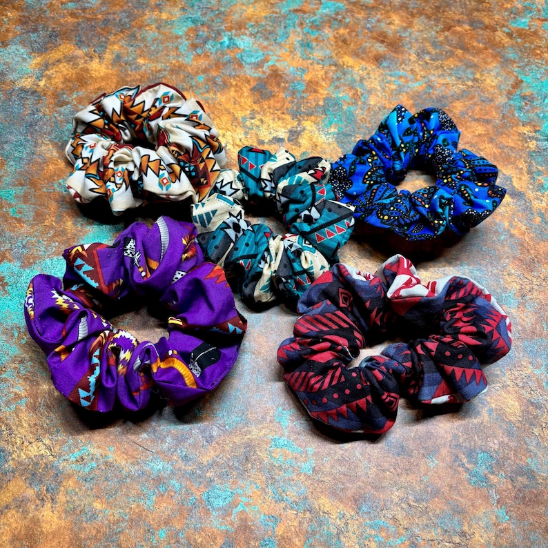 Handmade Native American Made Hair Scrunchies | Pony Tail | Indigenous ...