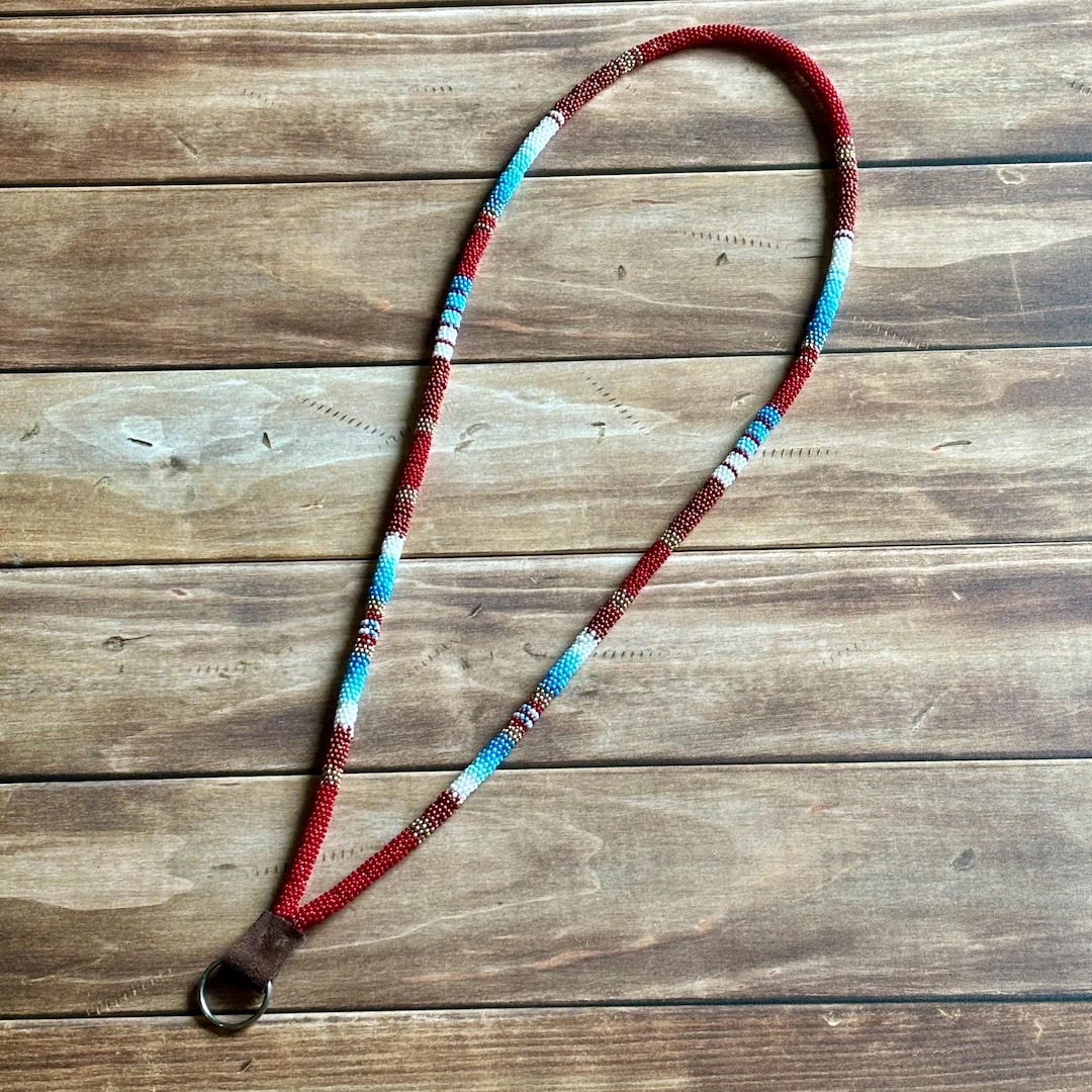 Authentic Native American Handmade Beaded Lanyard | Nurses Lanyard ...