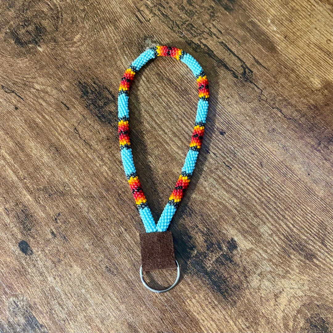 Authentic Native American Handmade Peyote Stitch Beaded Keychain ...