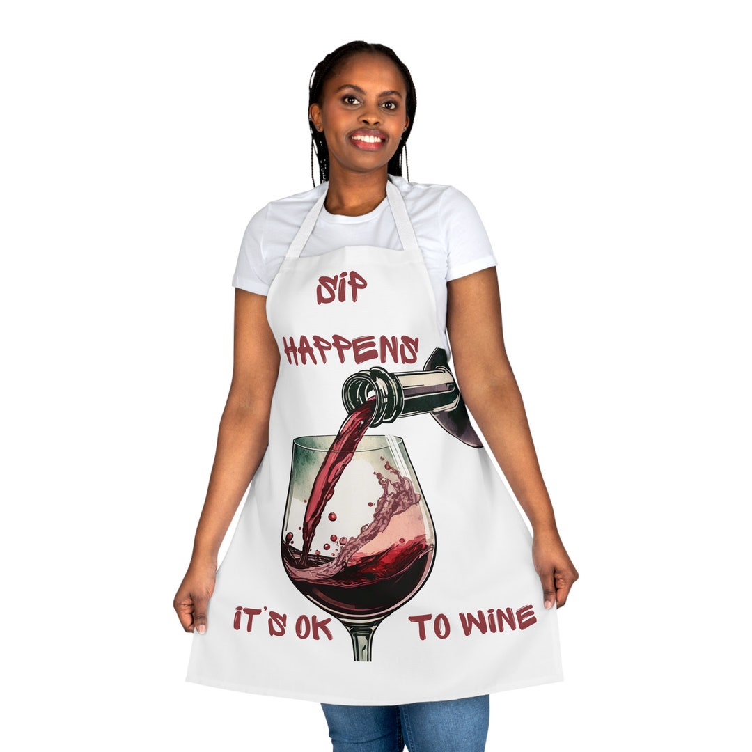 Wine Apron Grilling Apron Kitchen Apron Gift for Wine Lover - Etsy