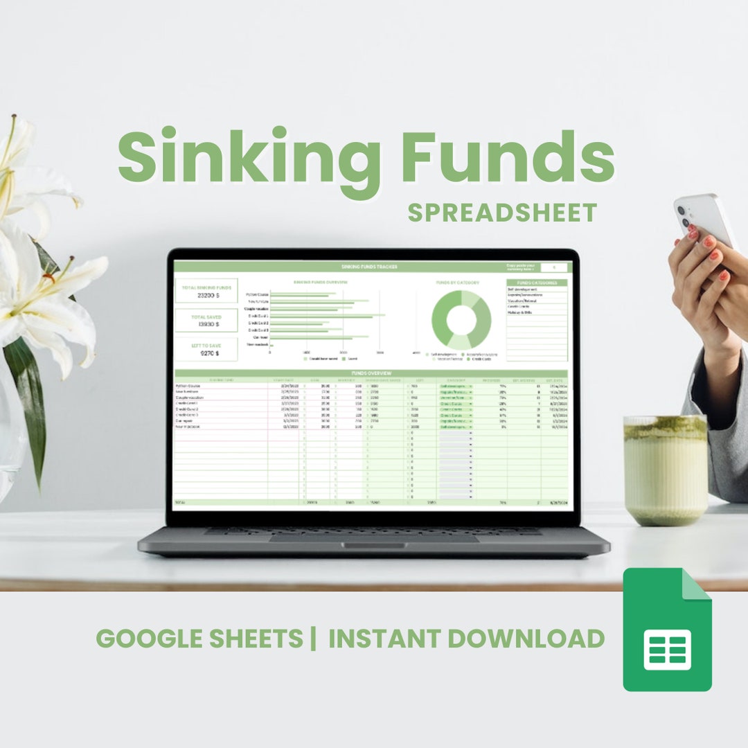 Sinking Funds Tracker Spreadsheet Google Sheets Budget Spreadsheet ...