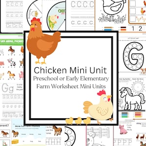 Farm Unit Study Preschool Unit Study Farm Busy Book Color by Number ...