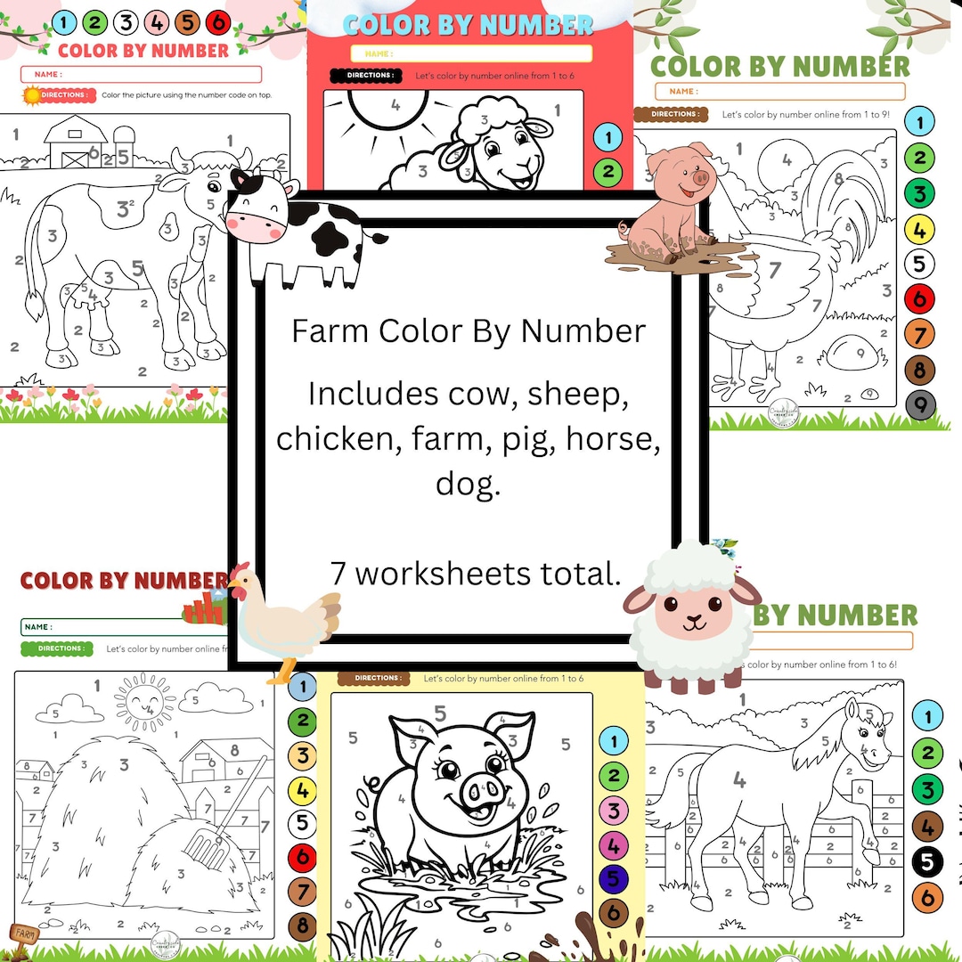 Kids Farm Mini Units Preschool Worksheet Digital Download Busy Book ...