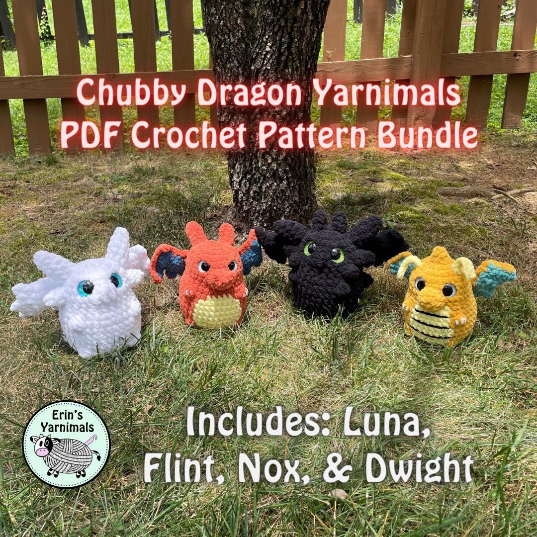 Chubby Dragon Yarnimals PDF Crochet Pattern Bundle - Etsy