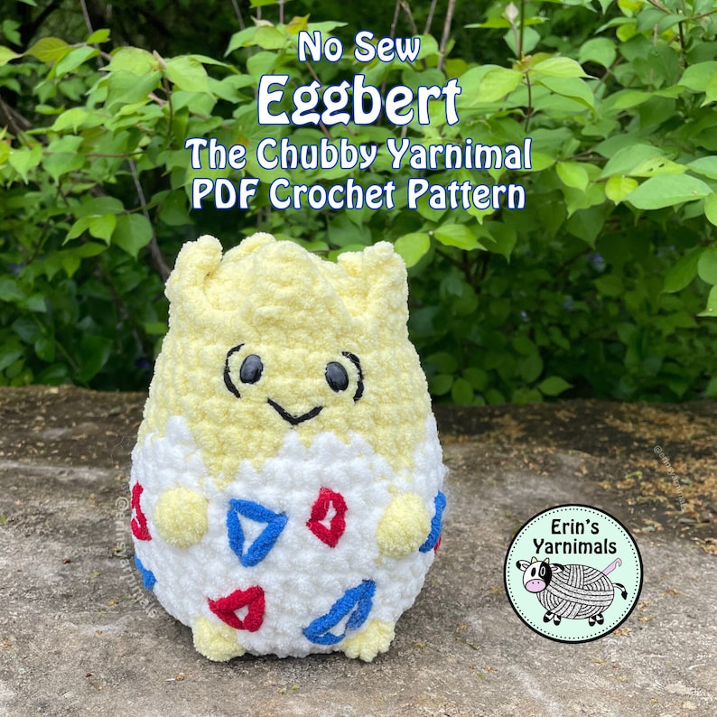 No Sew Eggbert the Chubby Yarnimal PDF Crochet Pattern - Etsy