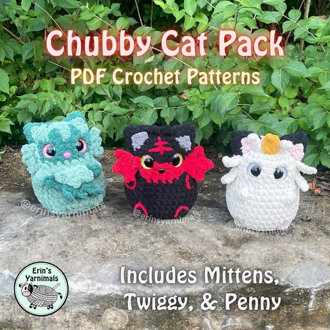 Chubby Cat Pack PDF Crochet Pattern - Etsy