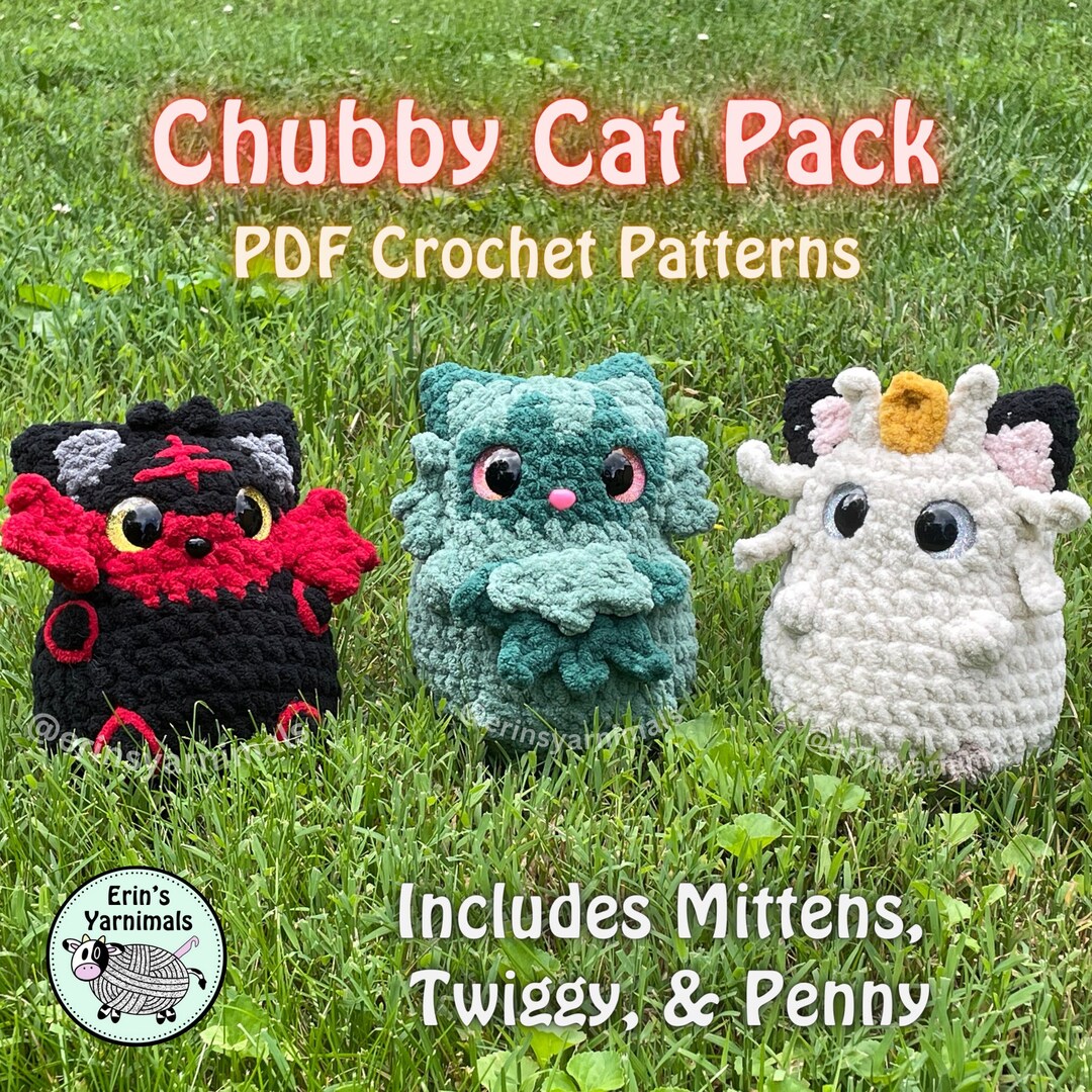 Chubby Cat Pack PDF Crochet Pattern - Etsy