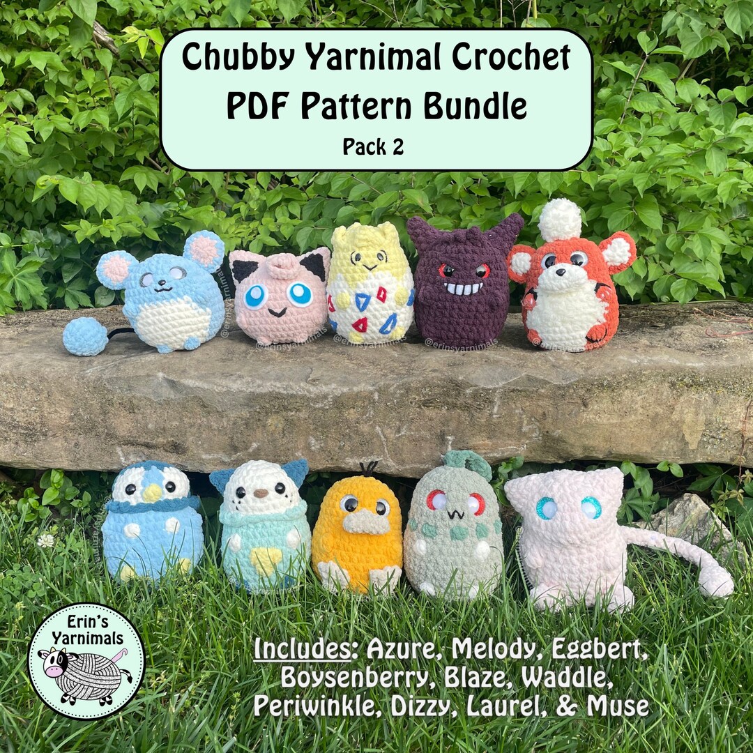 Chubby Yarnimal Crochet PDF Pattern Bundle - Pack 2 - Etsy