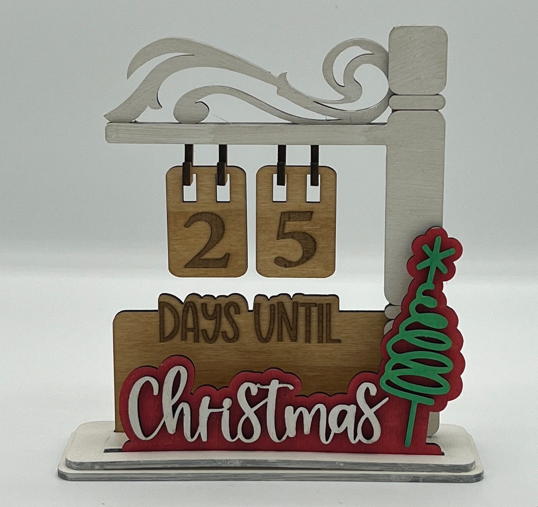 Interchangeable Count Down Sign, Holiday Sign, Count Down to Christmas ...