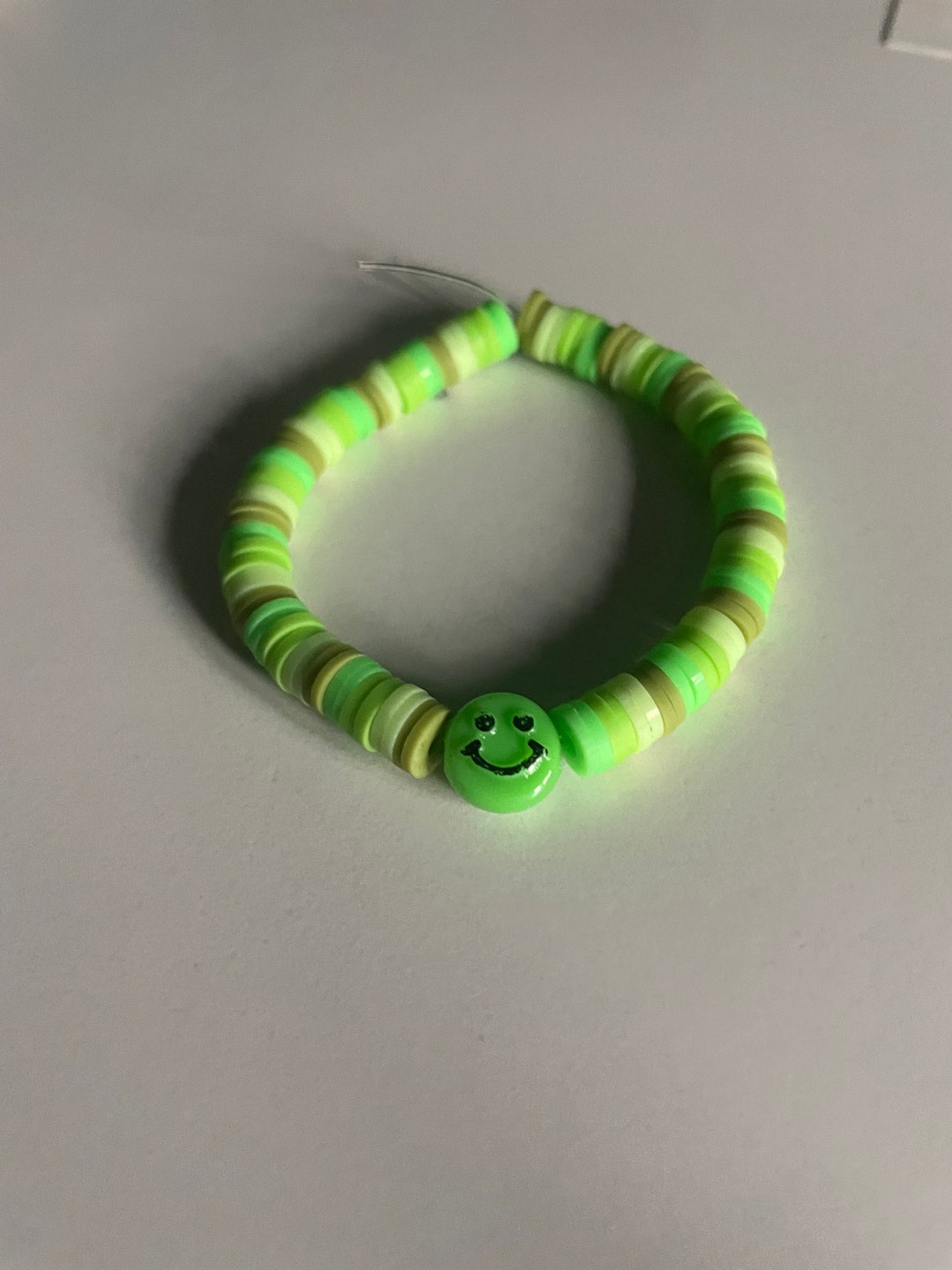 Green Smiley Face Braclet - Etsy