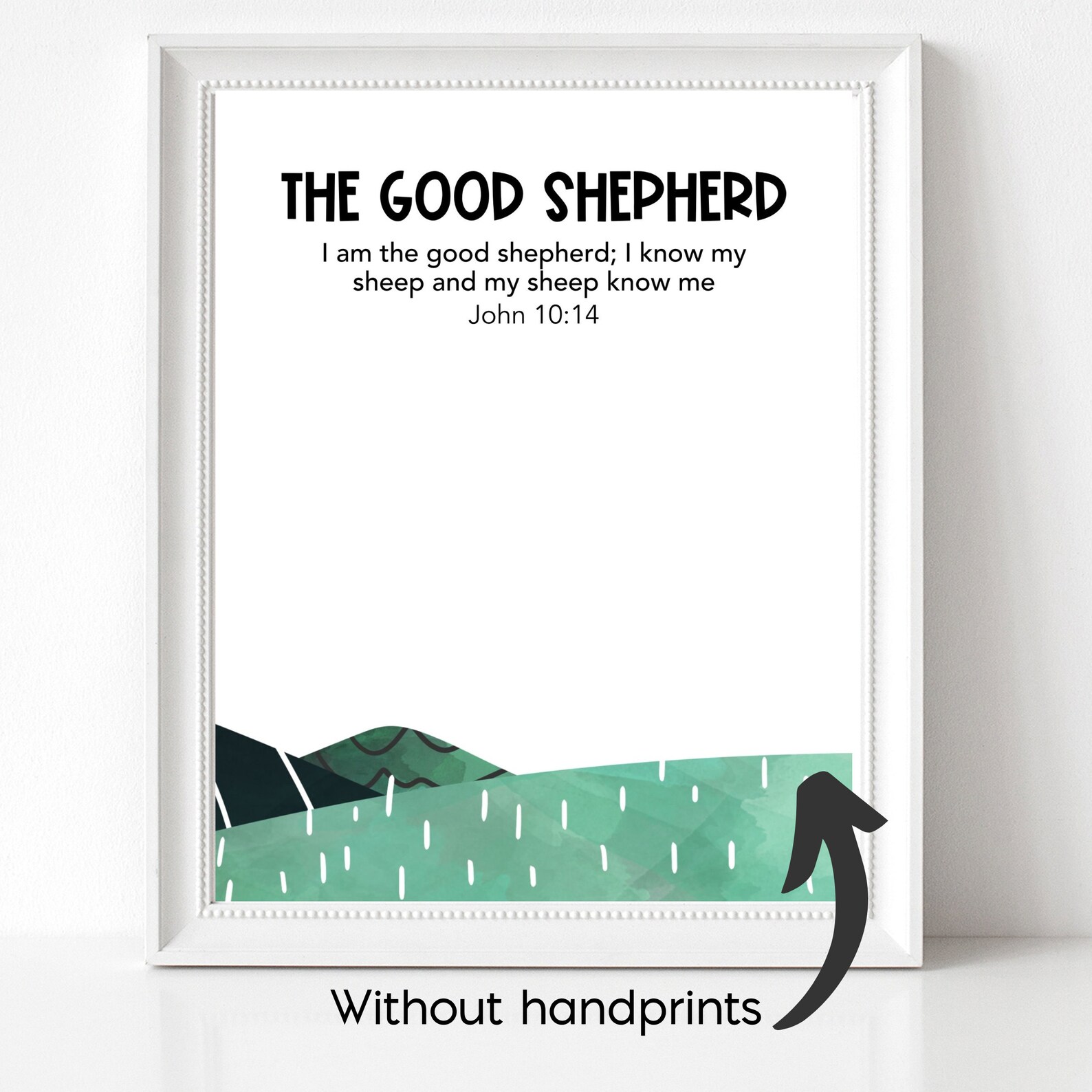 The Good Shepherd Childrens Bible Verse Handprint Craft, Christian ...
