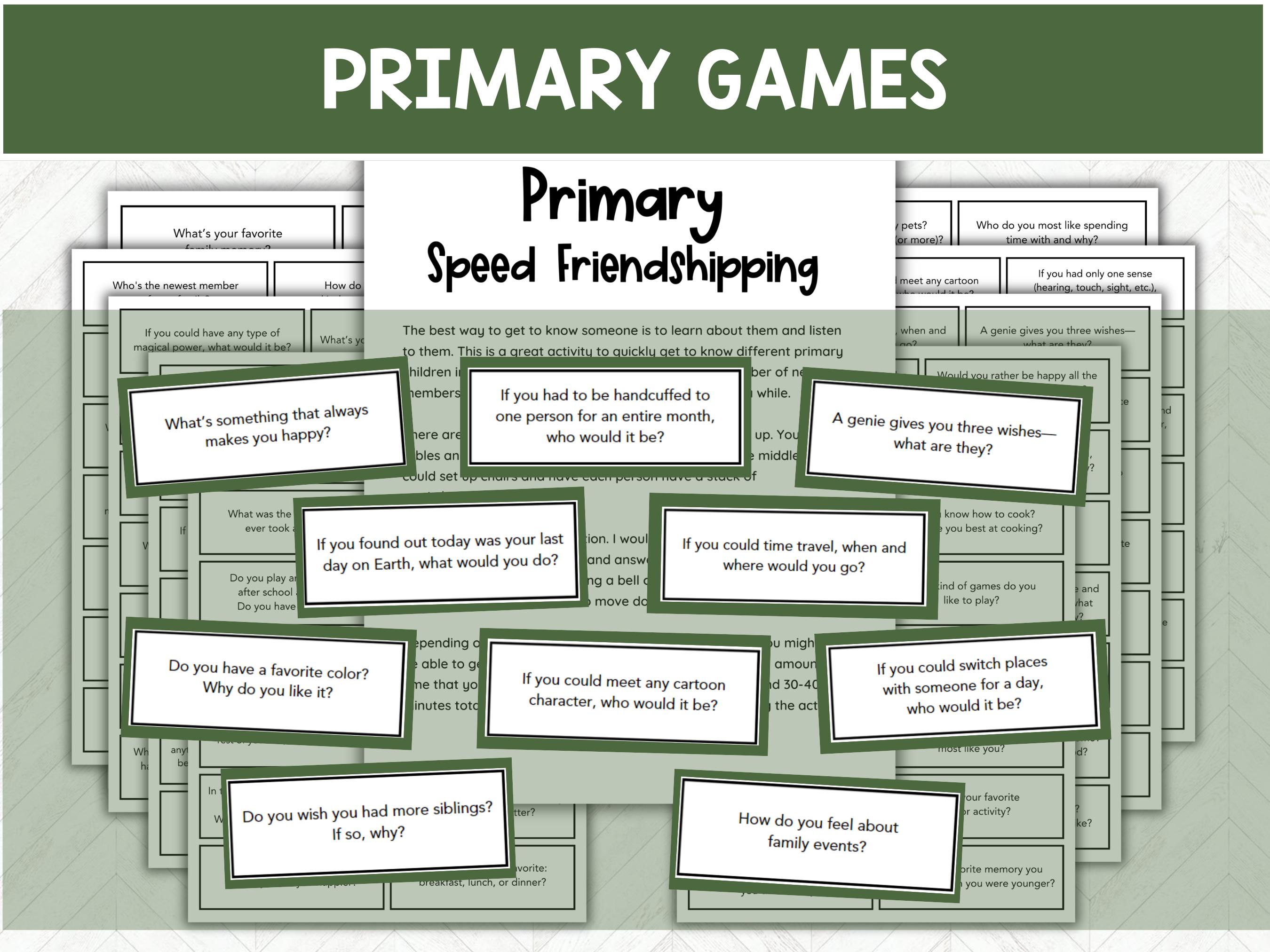 LDS Primary Activity, Easy LDS Printable Icebreaker Game, Activity Days ...