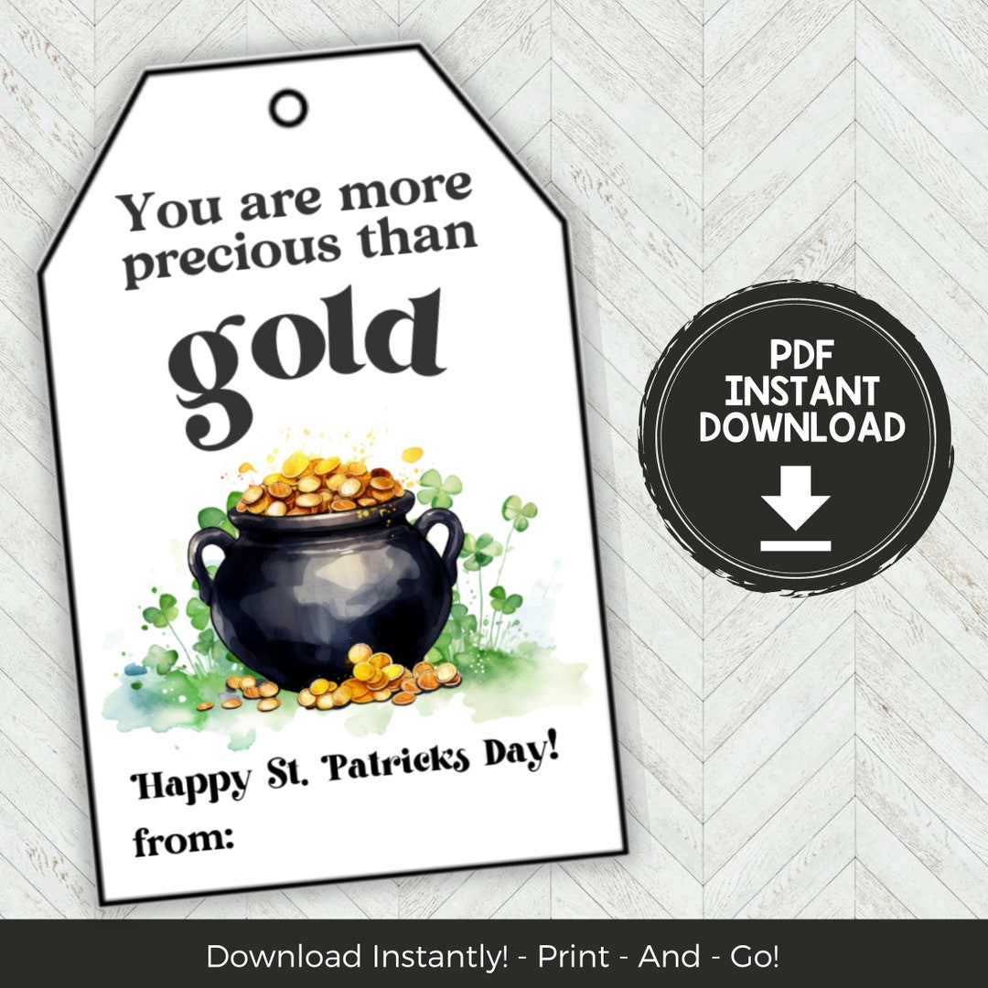 St Patricks Day Ministering Gift Tag, Relief Society Gift Idea, LDS ...