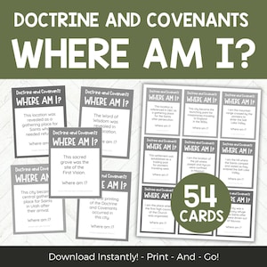 Doctrine and Covenants LDS Game, D&C Where Am I Game for LDS Seminary ...