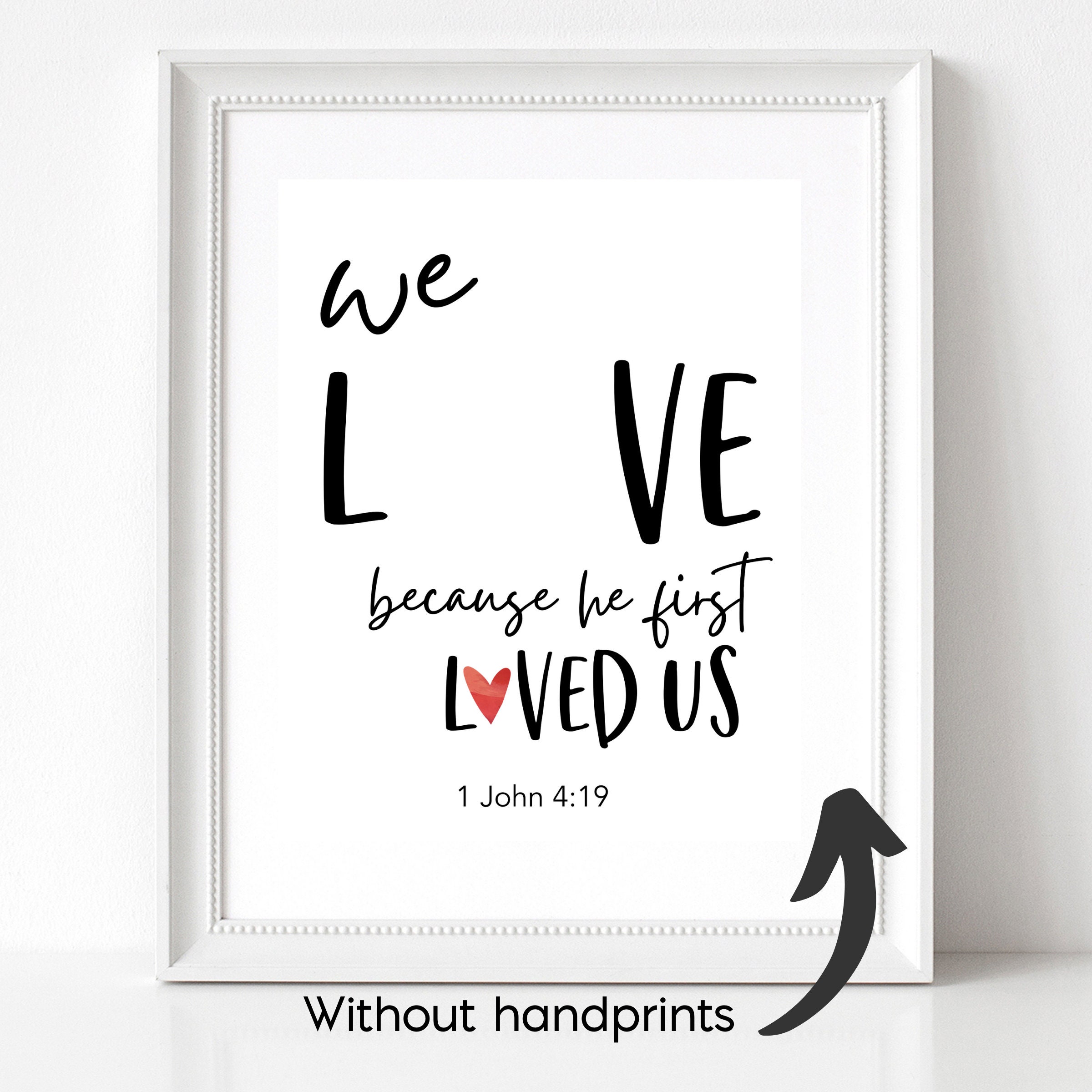 Valentines Christian Printable Bible Craft, Kids Bible Art, Handprint ...