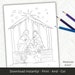 Printable Christmas Coloring Pages, Bible Story Nativity Coloring Pages ...