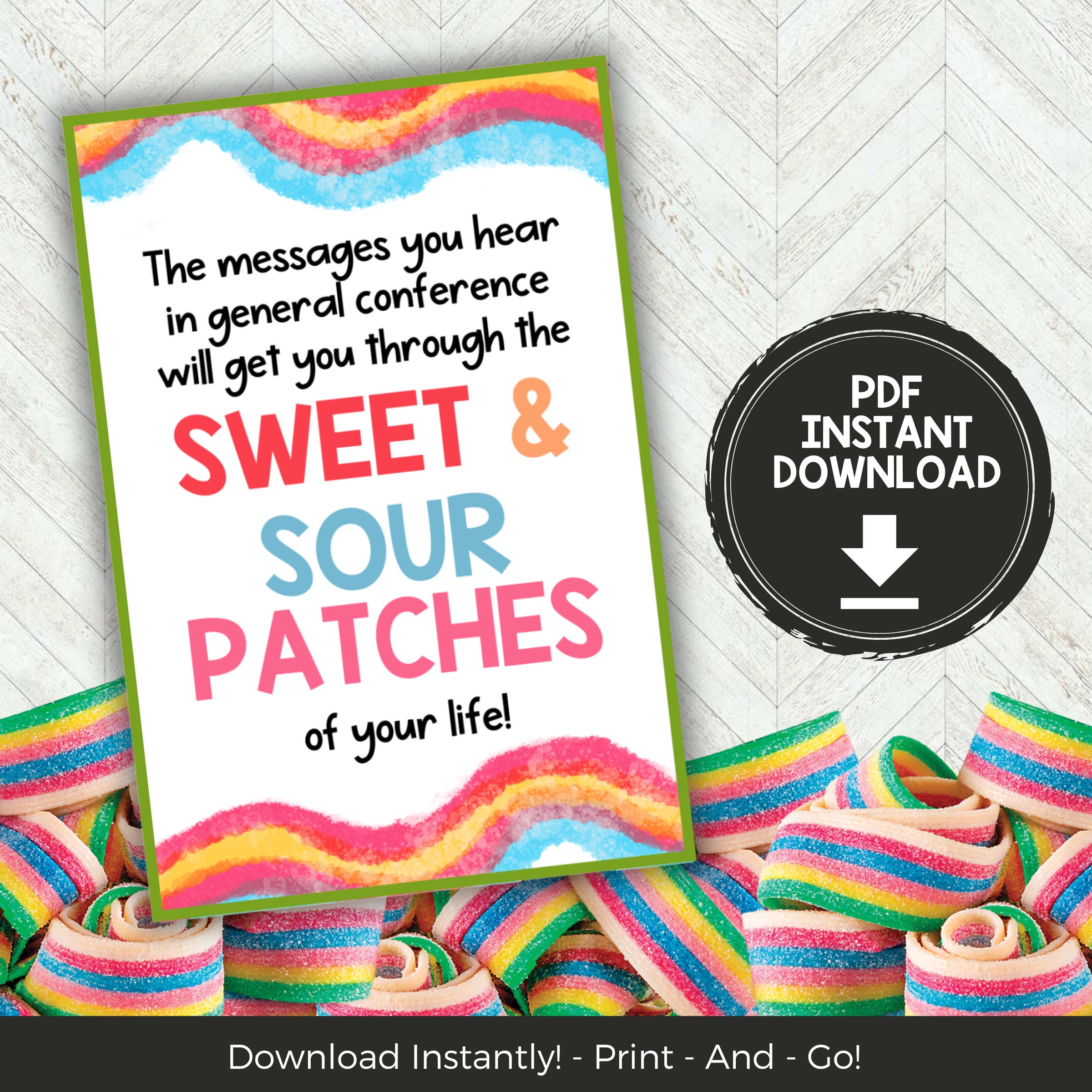 LDS Printable General Conference Treat Tag, Primary General Conference ...