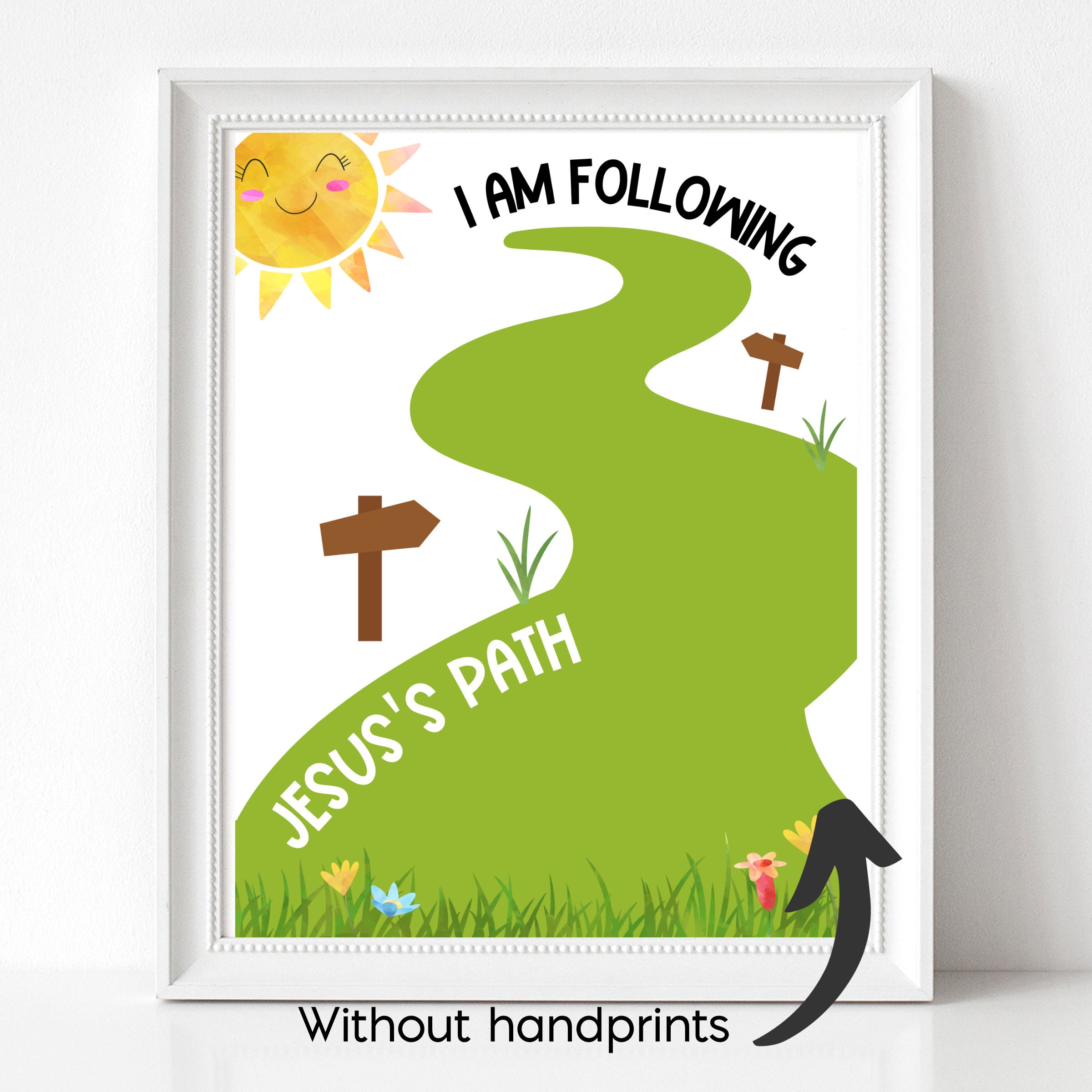 Following Jesus Children's Bible Handprint Craft, Scripture Handprint ...
