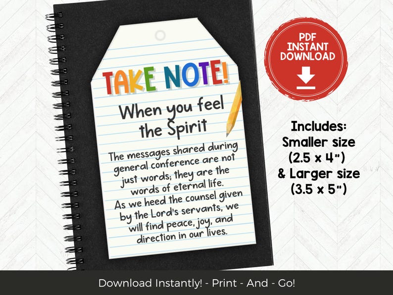 LDS General Conference Treat Tag, Primary General Conference Tag ...