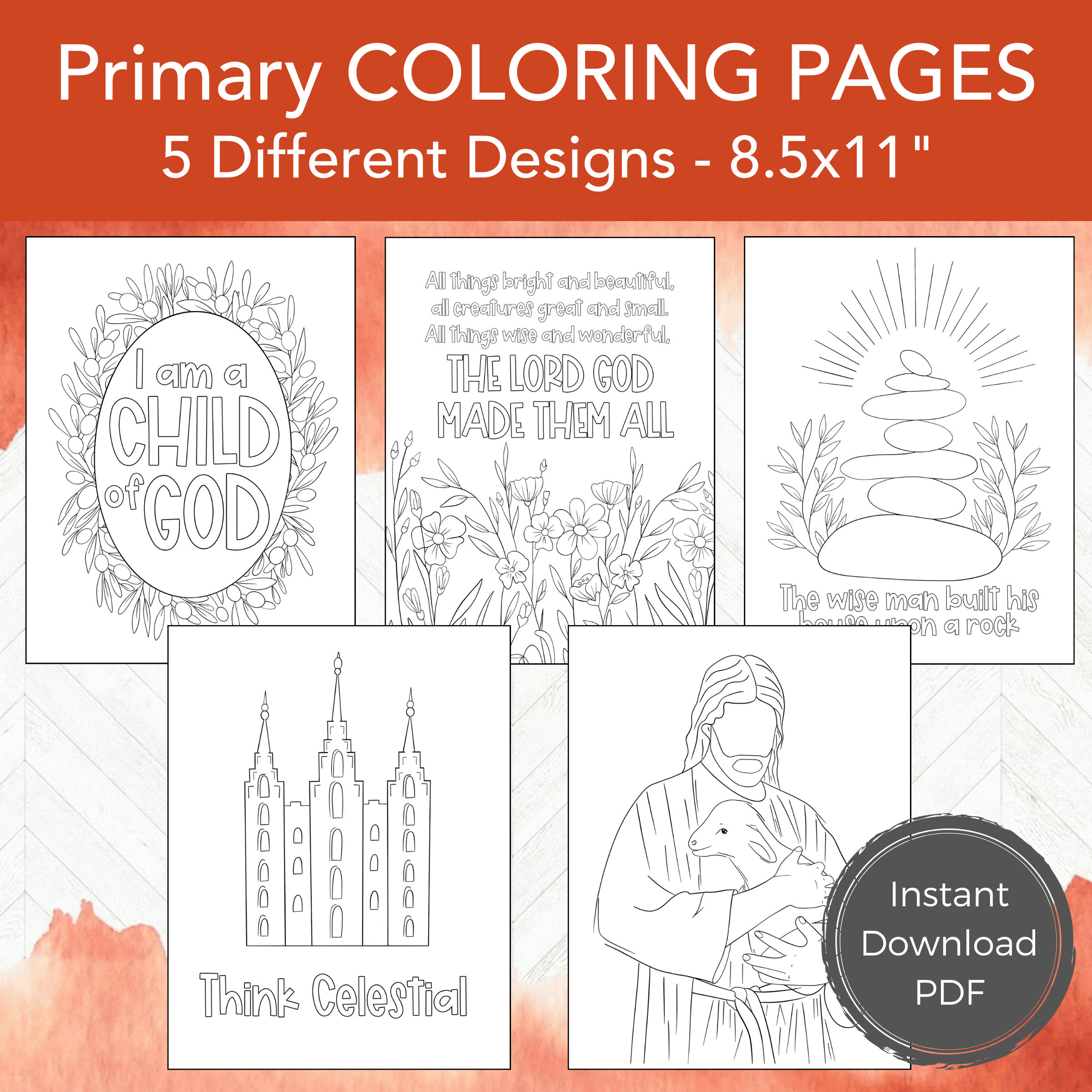 LDS Printable Primary Coloring Pages, Easy Activity Days Idea, I Am a ...