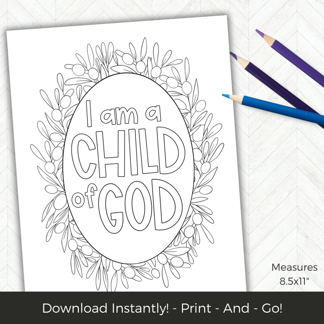 I Am a Child of God LDS Primary Music Coloring Page, LDS General ...