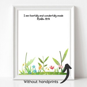 Feafully and Wonderfully Made Psalm Childrens Bible Verse Handprint ...