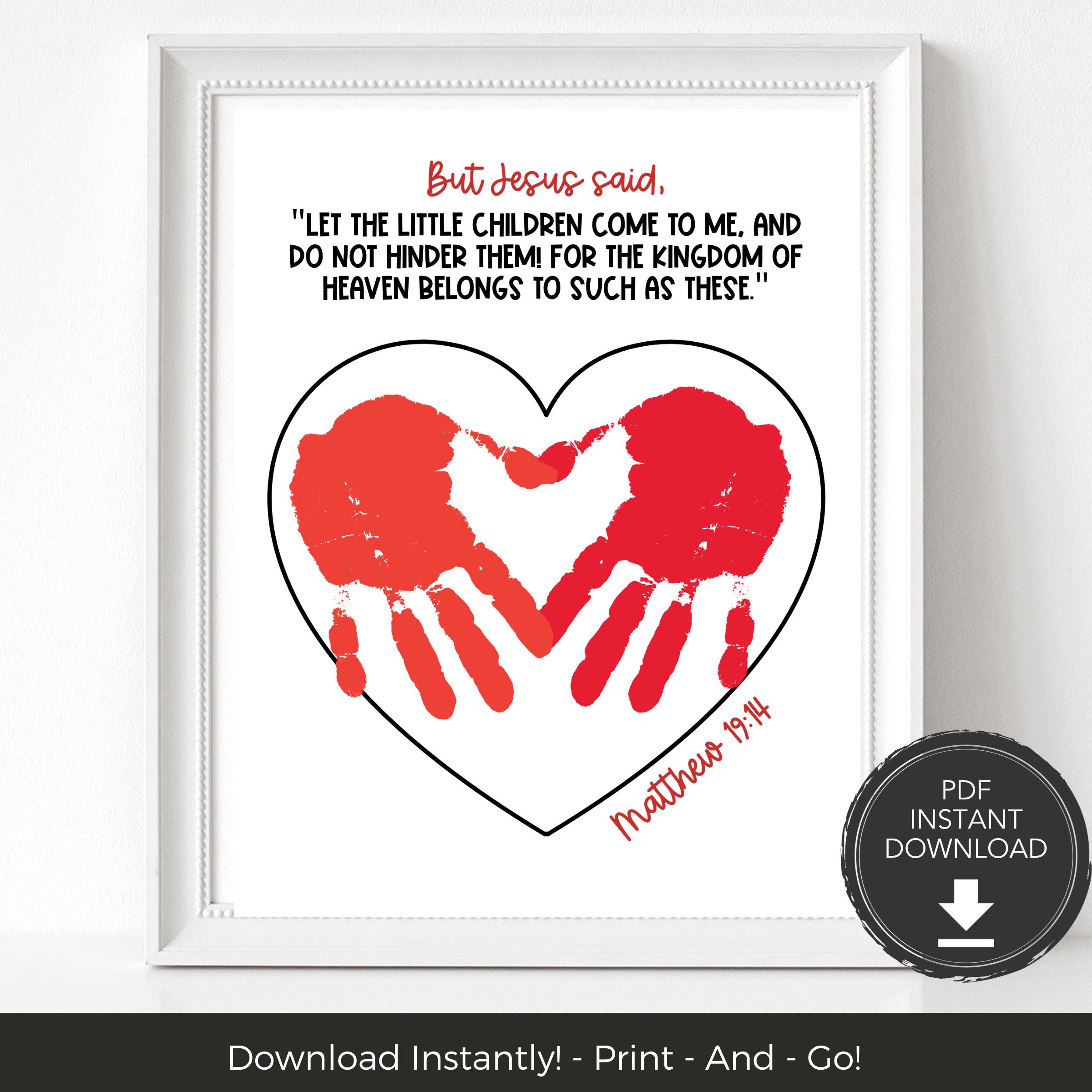 Let the Children Come to Me Children's Bible Handprint Craft, Scripture ...