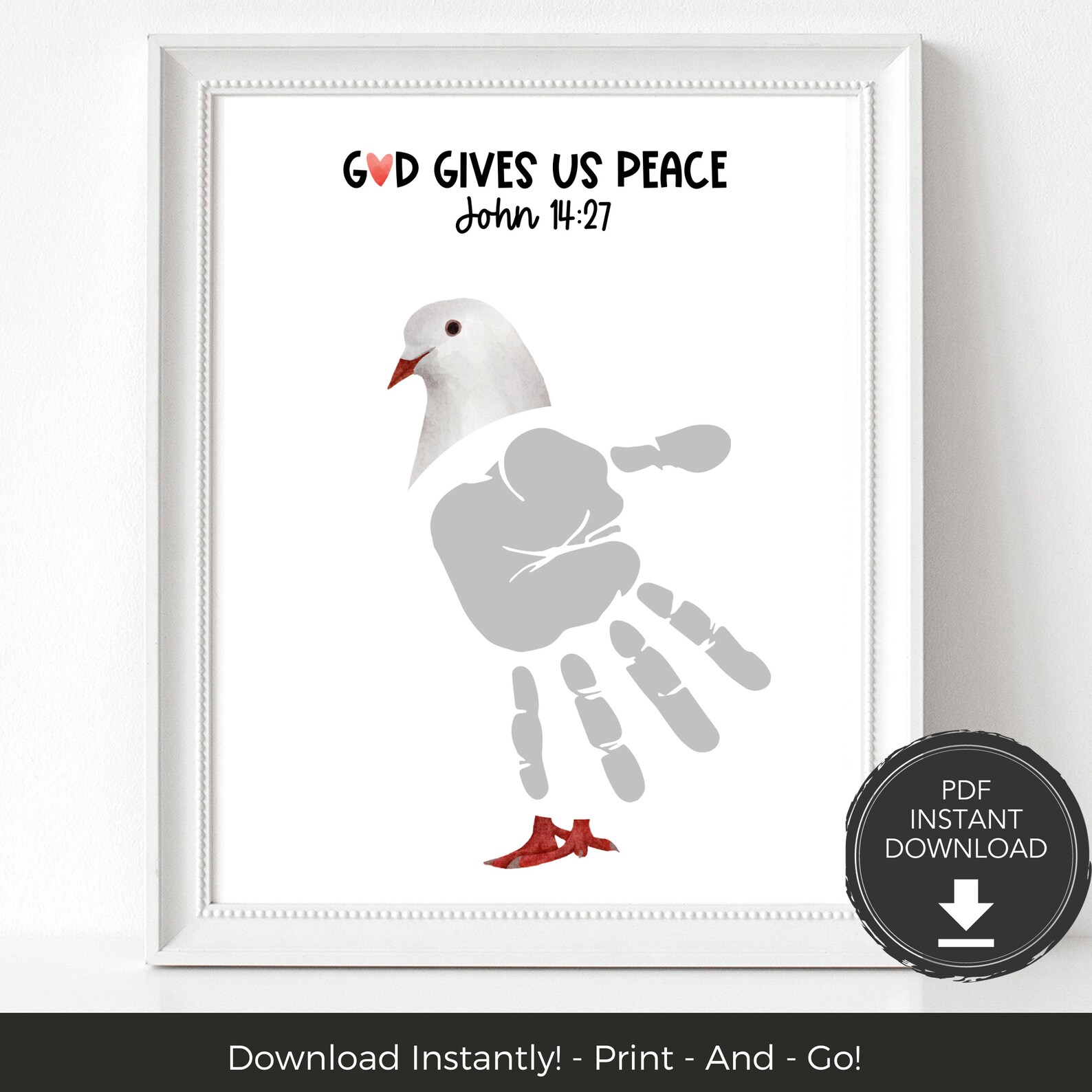 Noah's Ark Dove Children's Bible Handprint Craft, Scripture Handprint ...