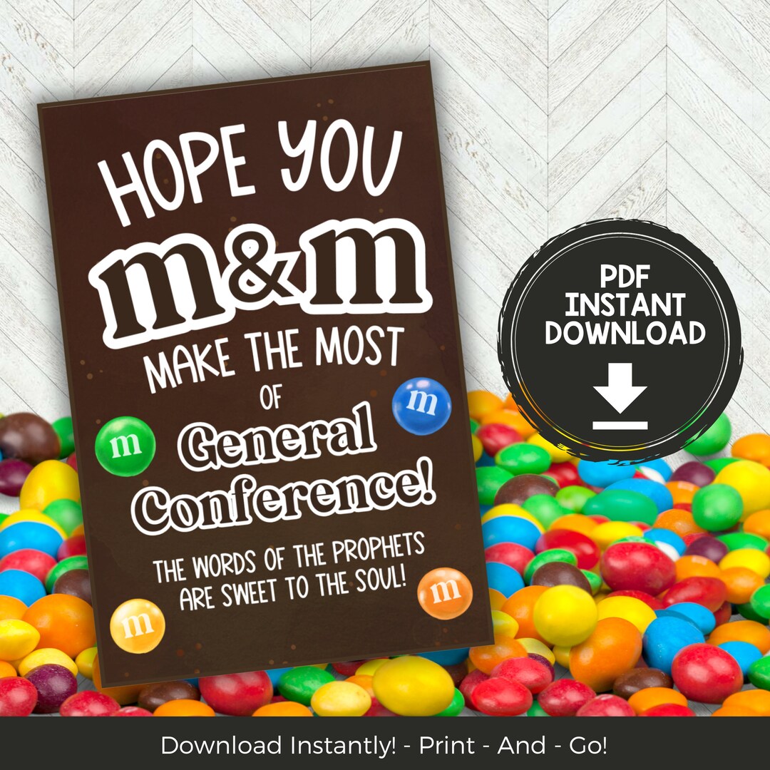 LDS General Conference Treat Tag, Primary General Conference Tag ...